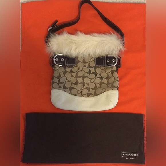 Coach | Bags | Nwot Cute Coach Shearling Fur Trim Purse | Poshmark